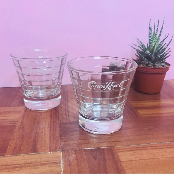 Vintage | Dining | Vintage Crown Royal Bourbon Rocks Glasses | Poshmark
